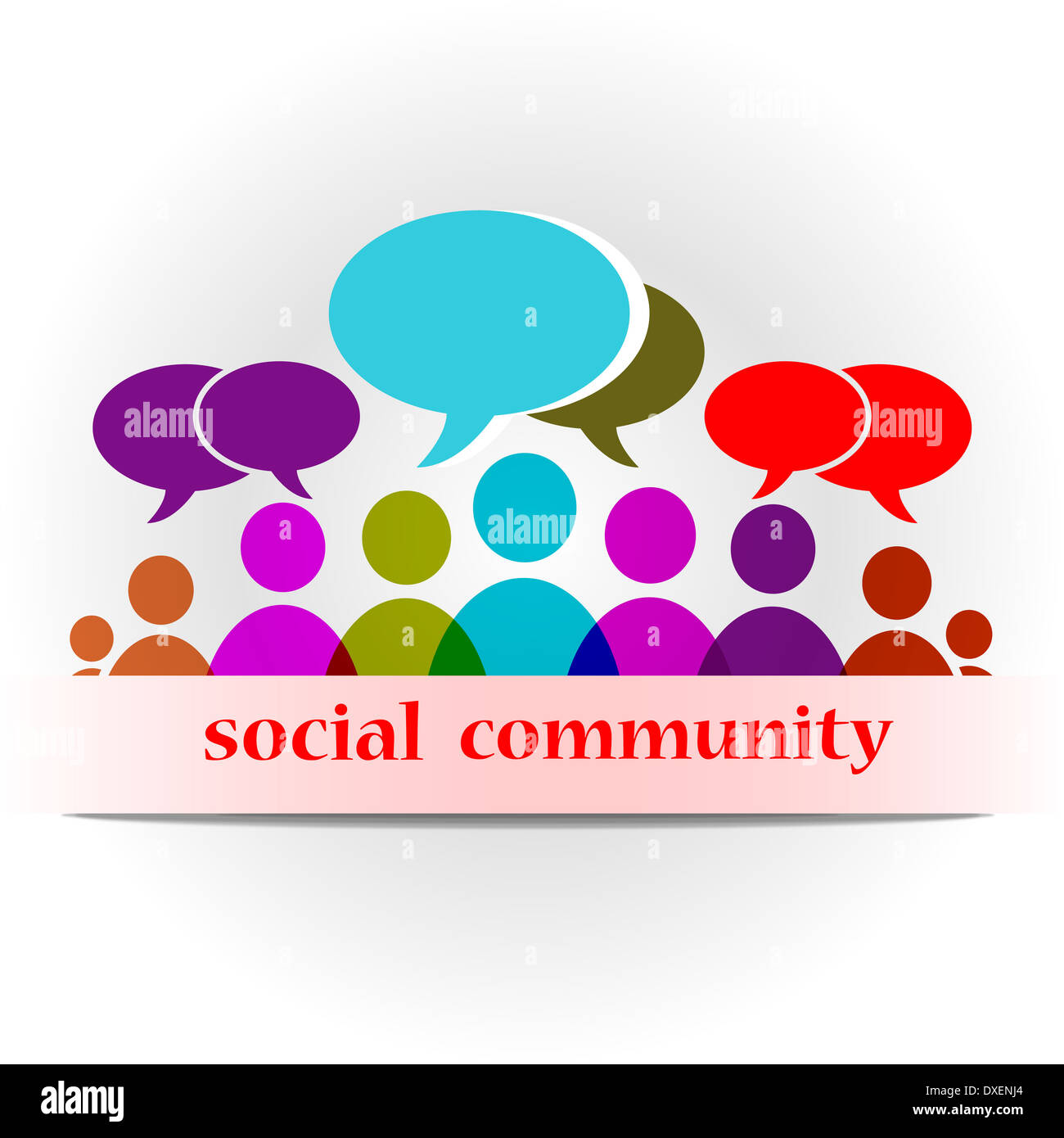 Vector social community forum Stock Photo - Alamy