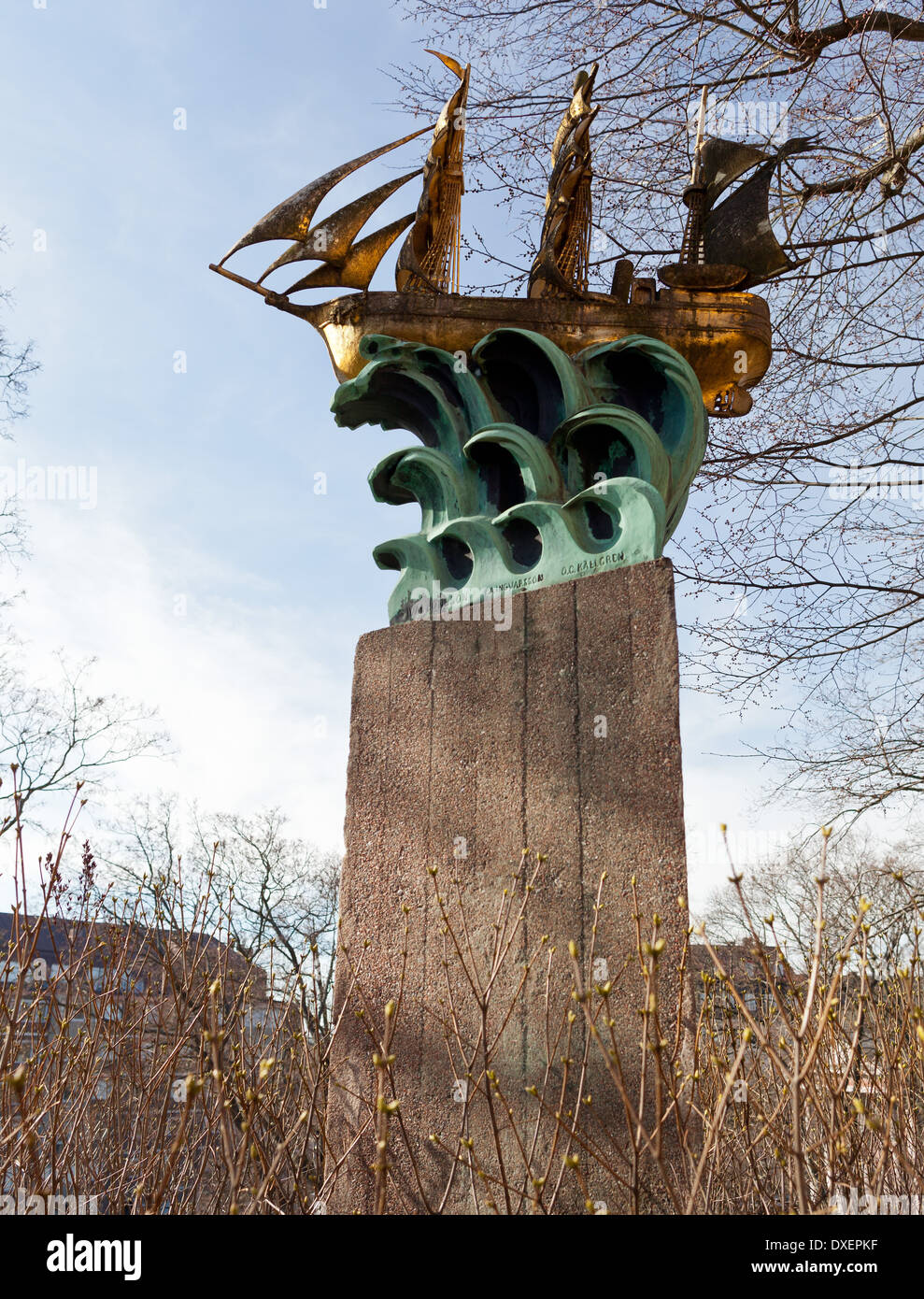 Stockholm, Sweden - Ship statue at the Observatoriemuseet ...