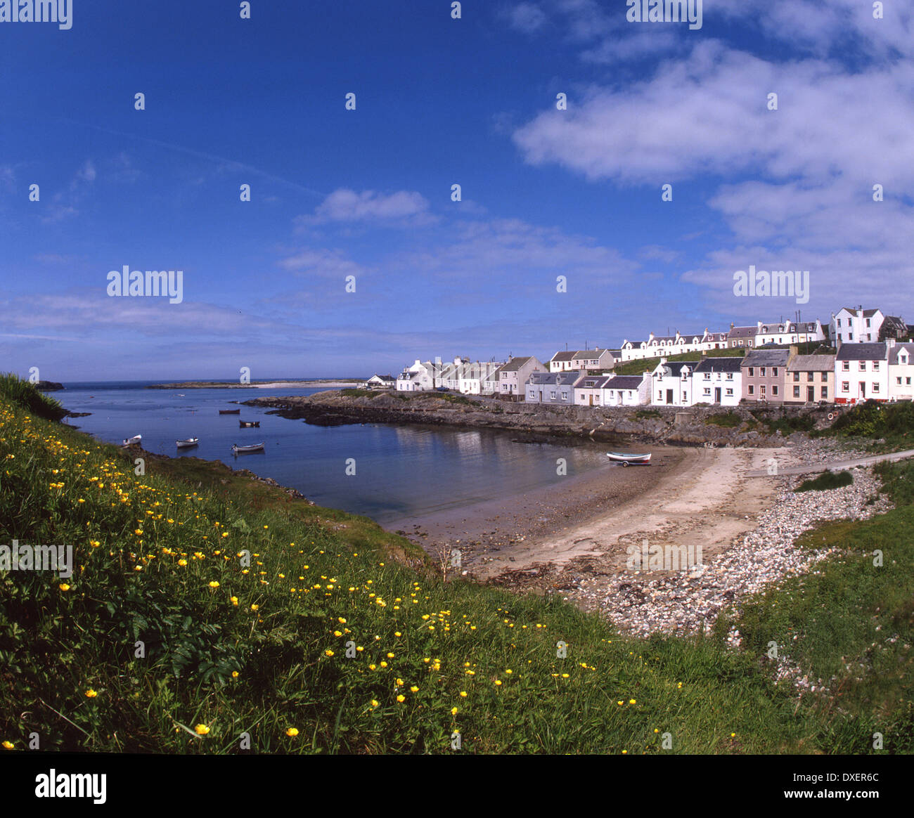 Summer view in Portnahaven, Islay Stock Photo - Alamy
