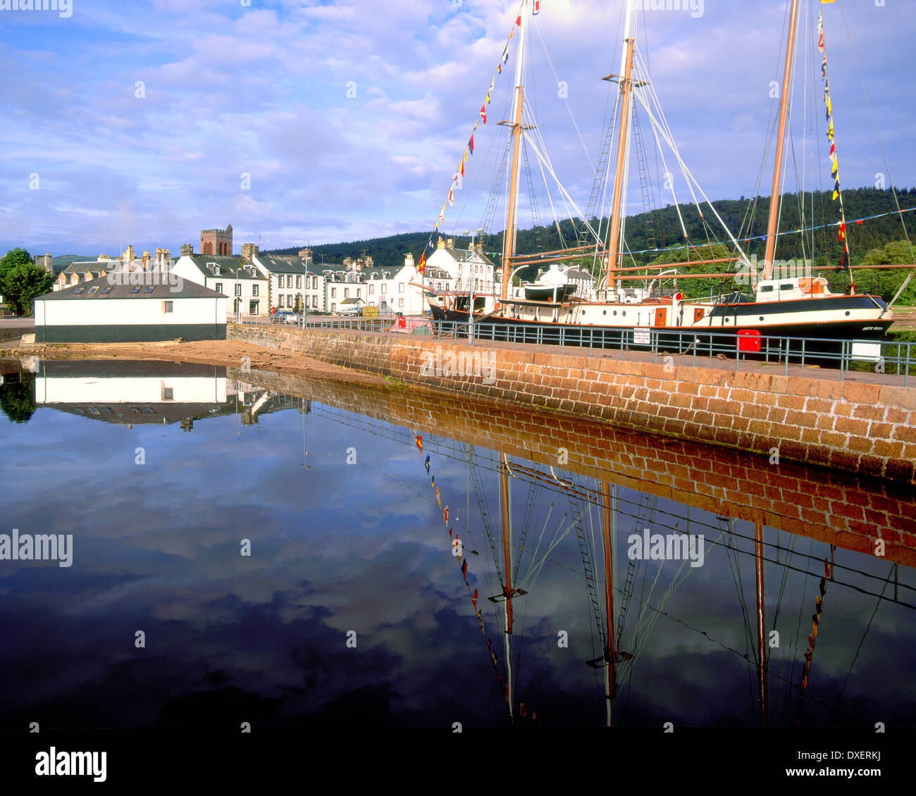 Tall ship museum on the pier at Inveraray on Loch Fyne Argyll Stock ...