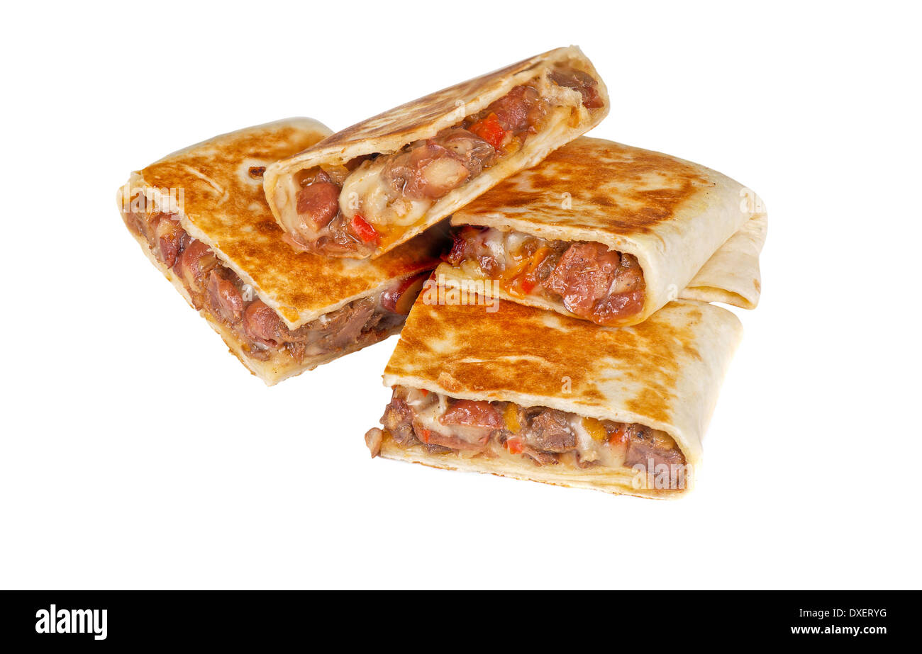 Roll burrito chicken vegetables Cut Out Stock Images & Pictures - Alamy