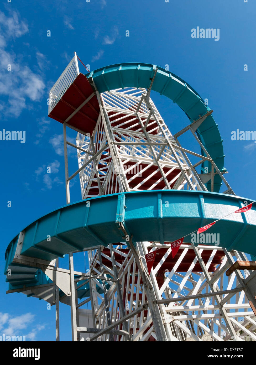 Helter skelter fairground spiral slide hi-res stock photography and ...
