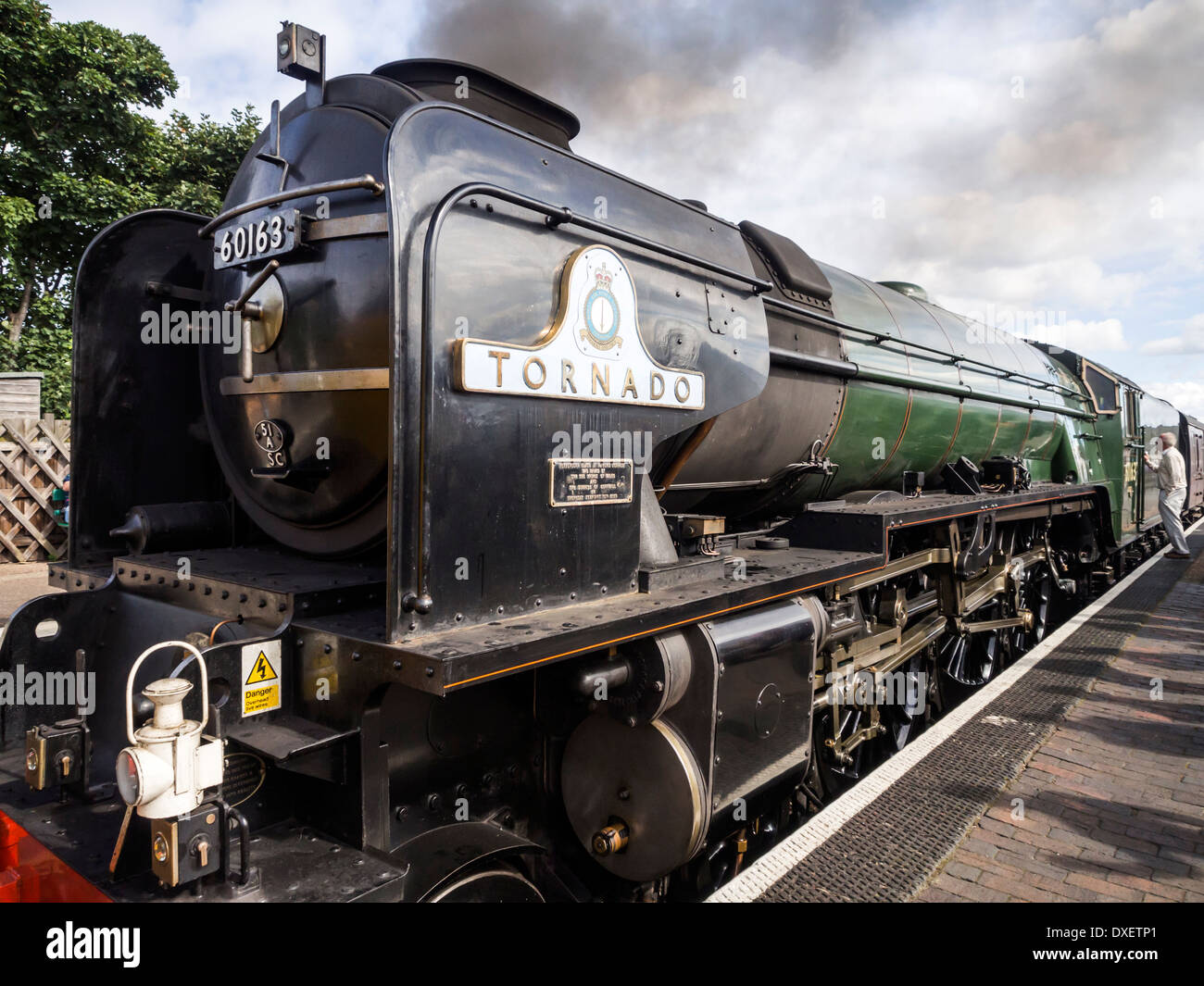 Tornado Steam engine at Sheringham station and North Norfolk Railway ...