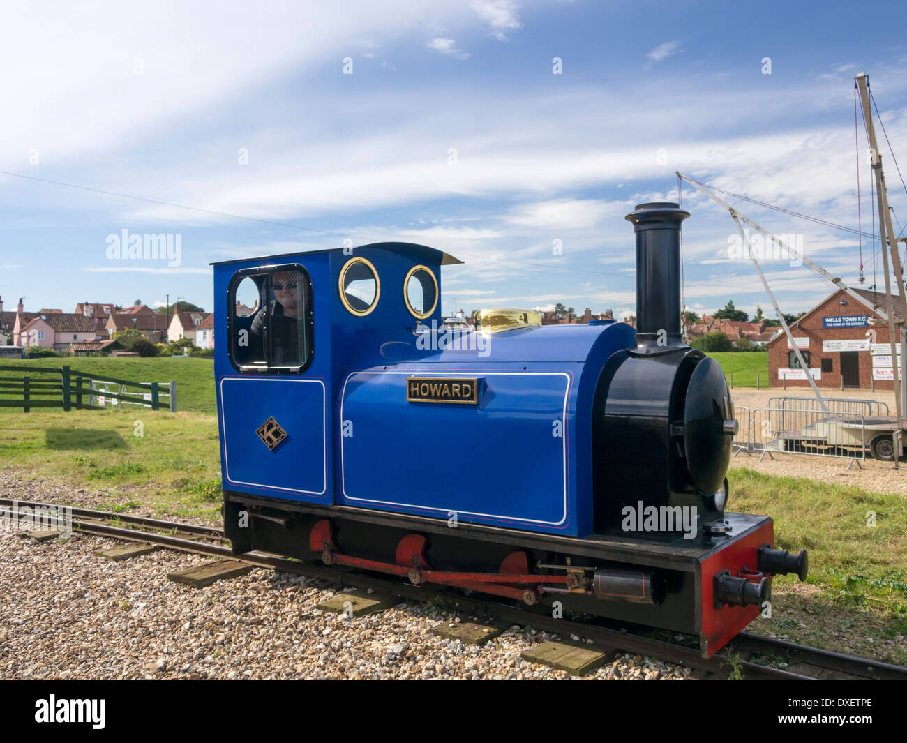 Narrow gauge blue steam train hi-res stock photography and images - Alamy