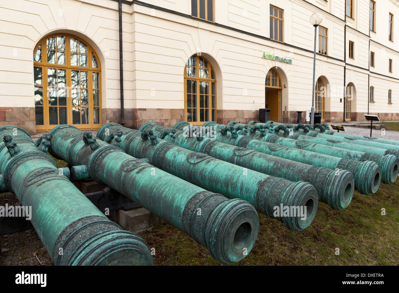 Stockholm, Sweden - Historical canons at the Armémuseum (army museum ...