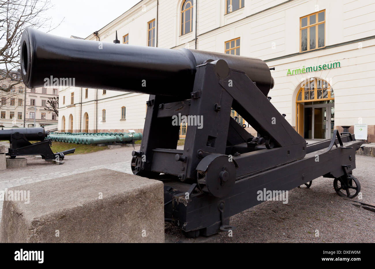 Stockholm, Sweden - Historical canons at the Armémuseum (army museum ...