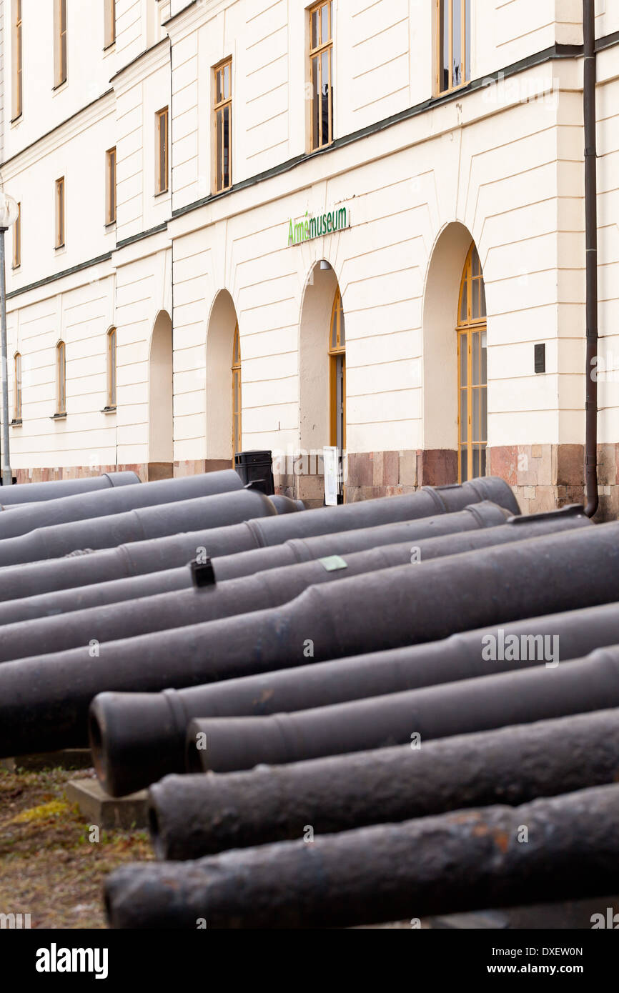 Stockholm, Sweden - Historical canons at the Armémuseum (army museum ...