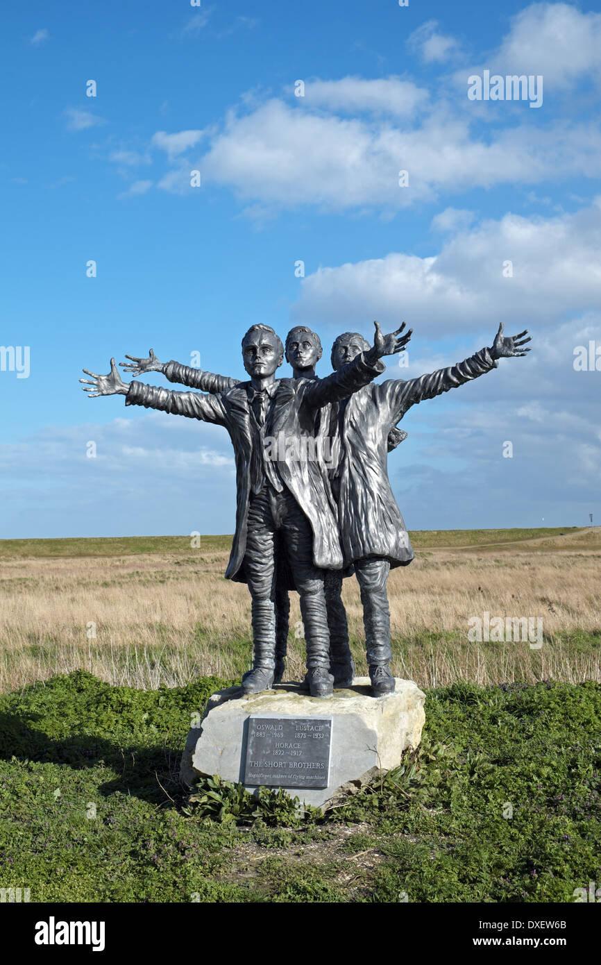 Short Brothers statue - Leysdown, Isle of Sheppey, Kent, UK, England ...