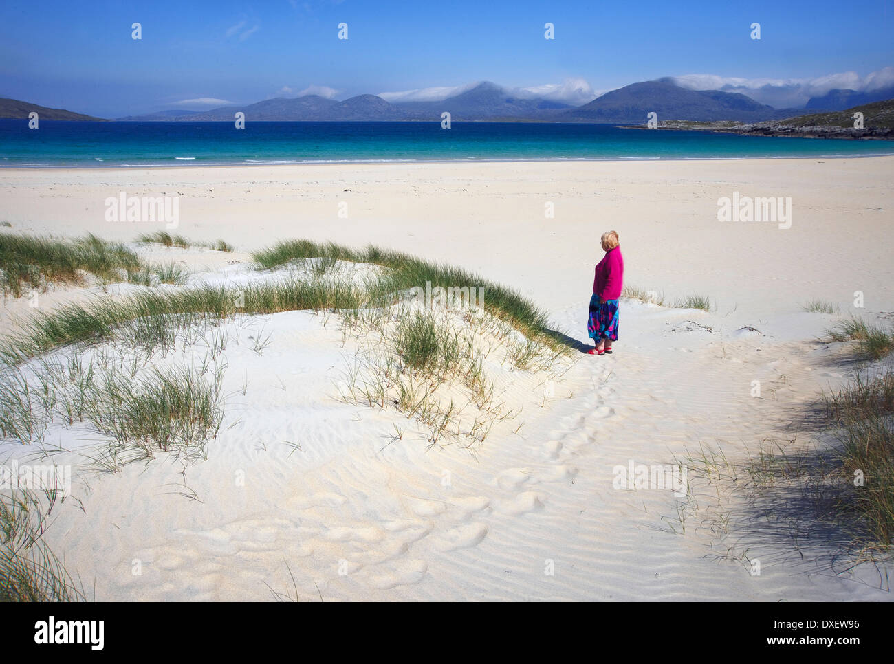 White beaches at Luskentyre, South harris, Isle of harris, Outer ...