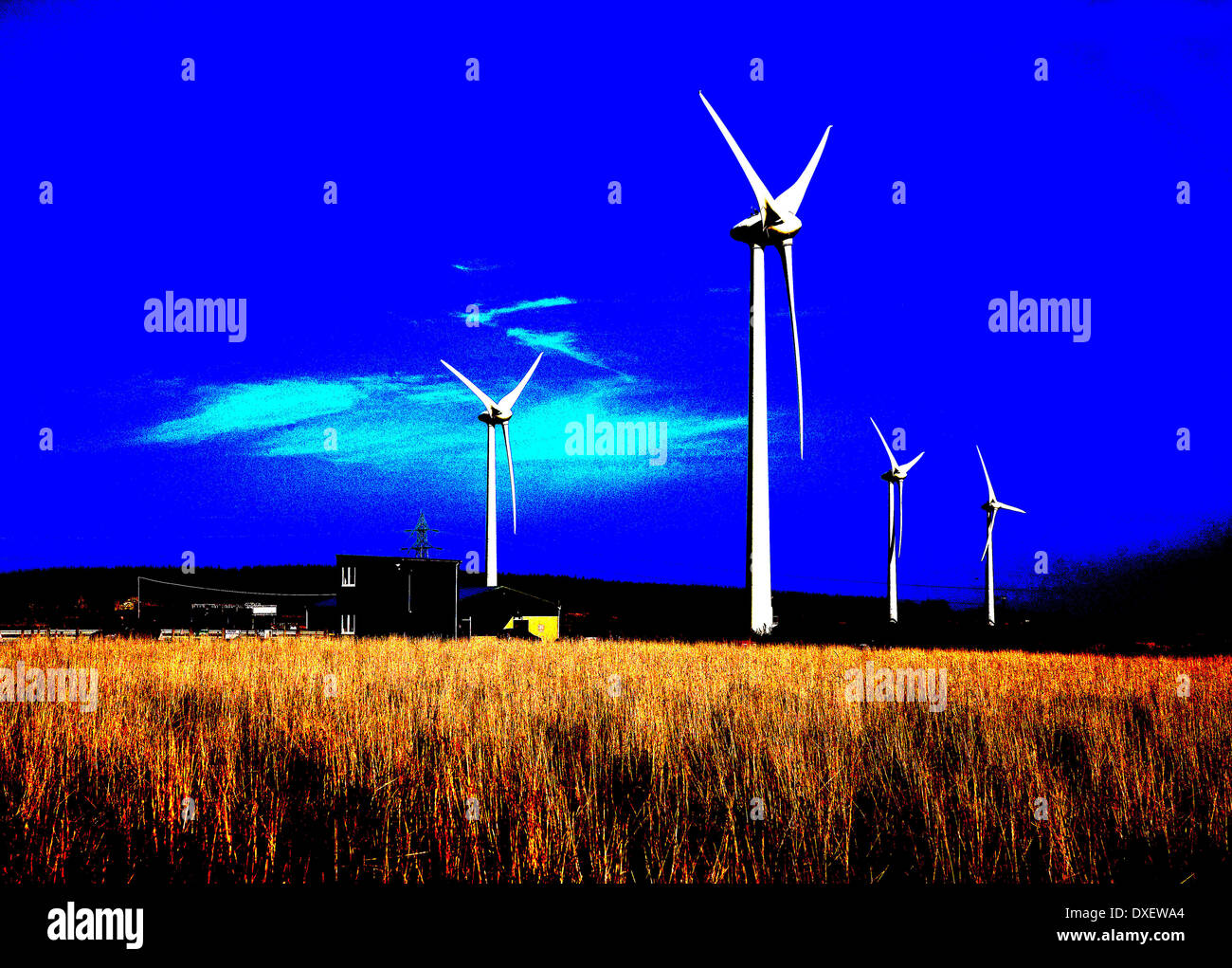 Wind turbines in Banffshire.north east scotland Stock Photo - Alamy