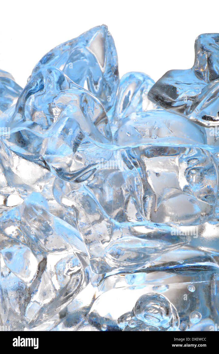ice cubes on white background Stock Photo - Alamy