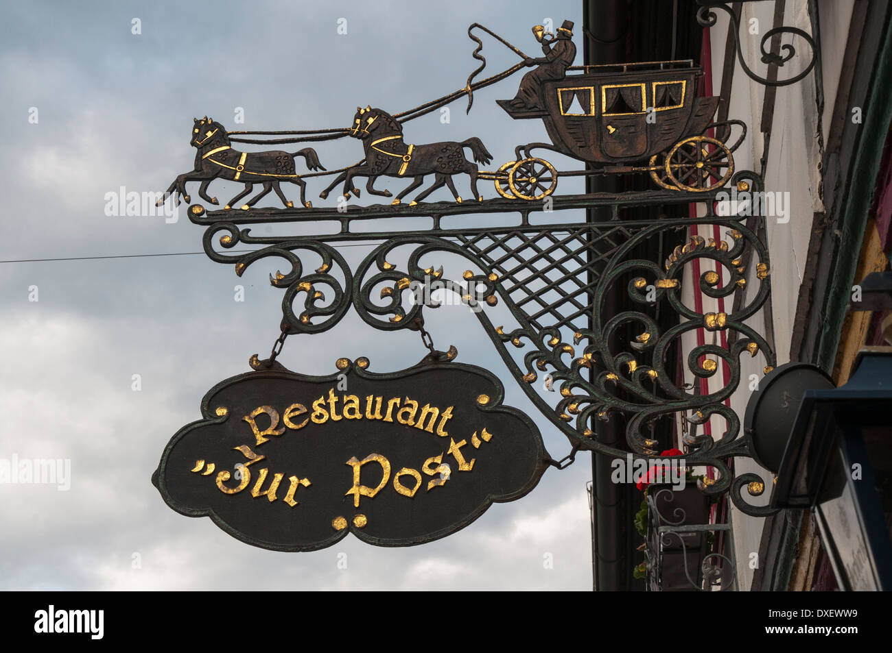 Tangermuende is a small town with old buildings in northeastern Germany ...