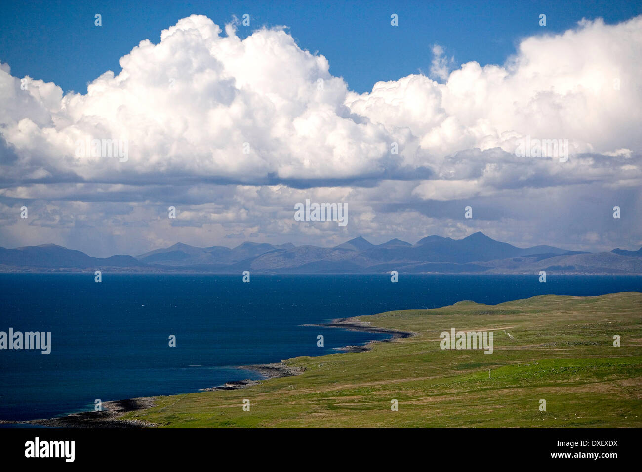 Outer hebrides from the Isle of Skye Stock Photo - Alamy