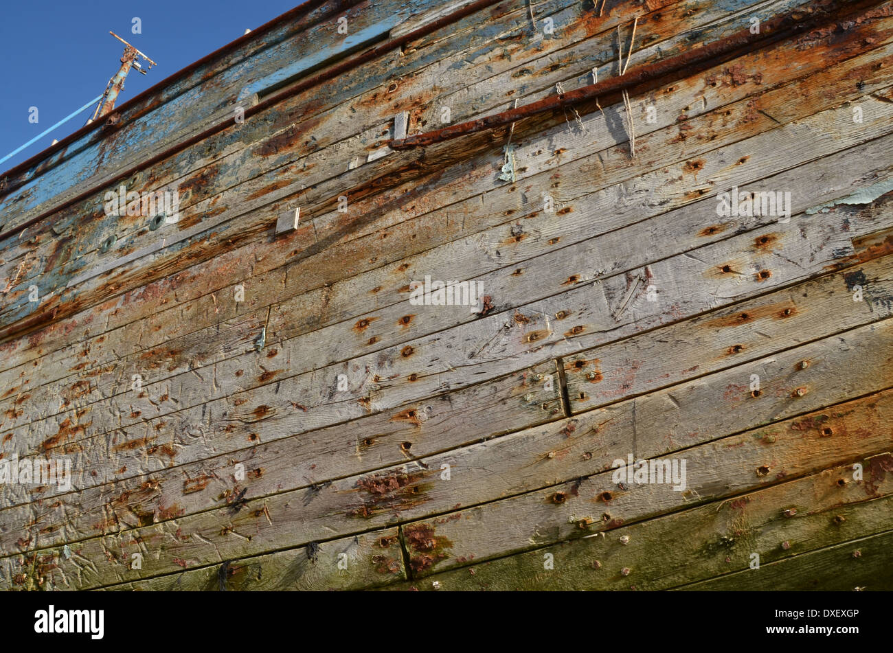 Fishing boat wreck in Brittany, France Stock Photo - Alamy