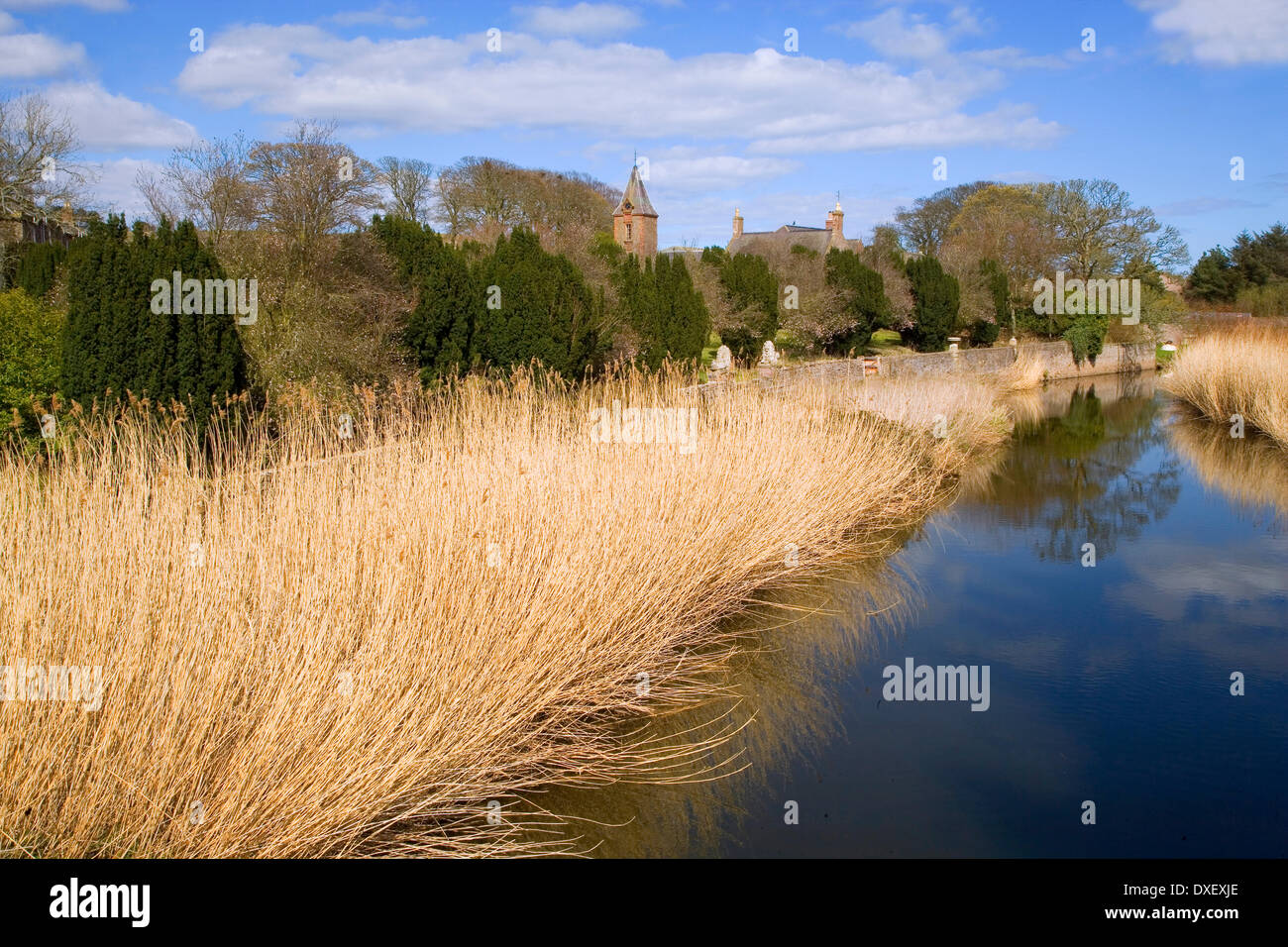View of lunan water towards Home farm as seen from Lunan bridge,Angus ...