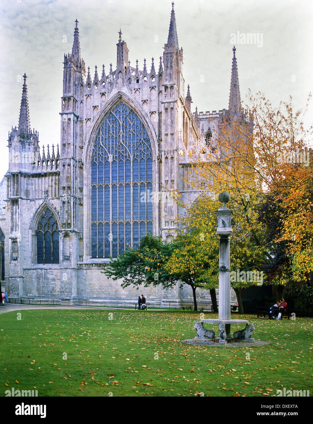 Autumn view of the east gable and stained glass window,York-minster ...