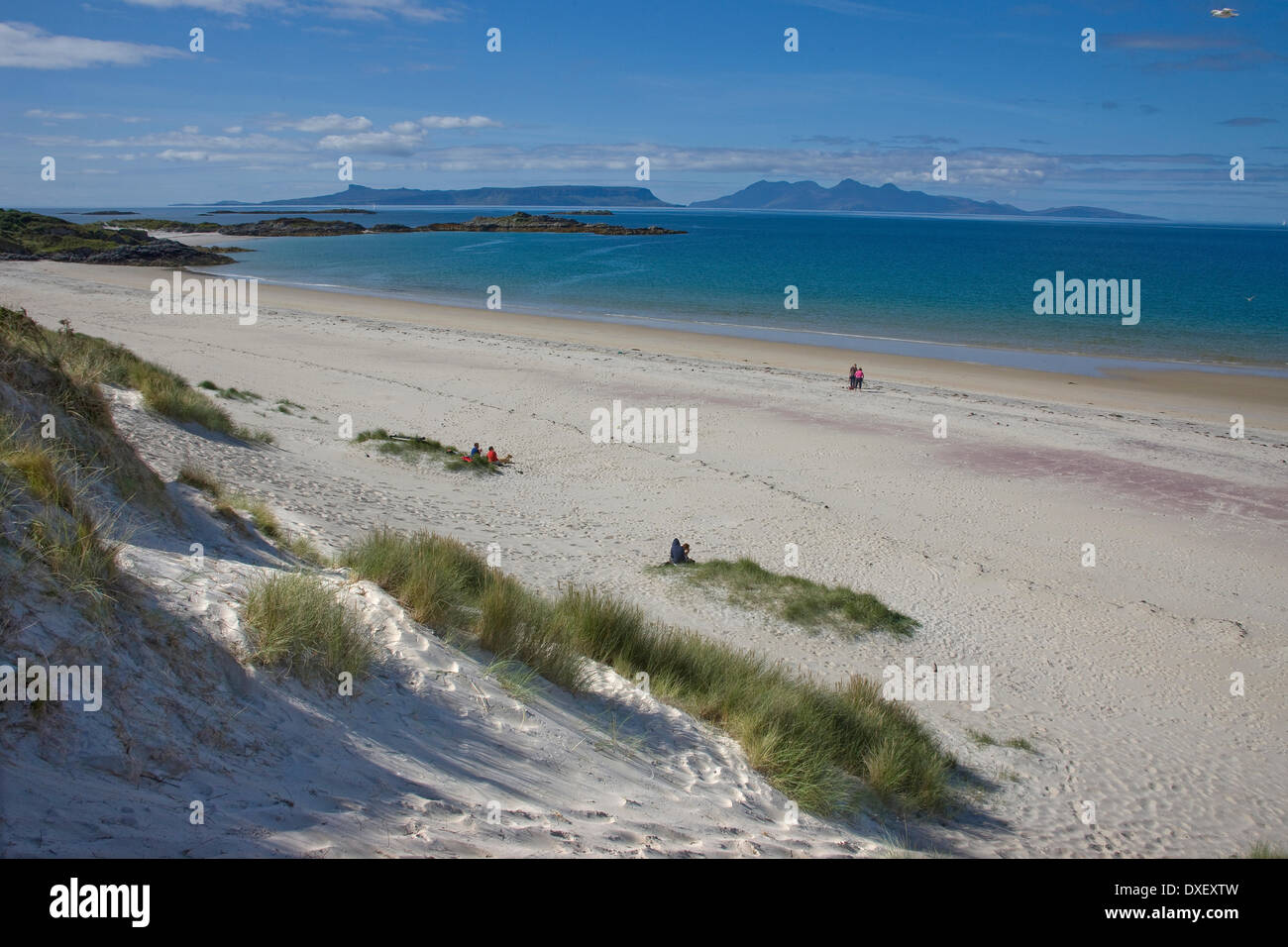 Towards the islands of Rhum and Eigg from Camus-darach -beach.Morar ...