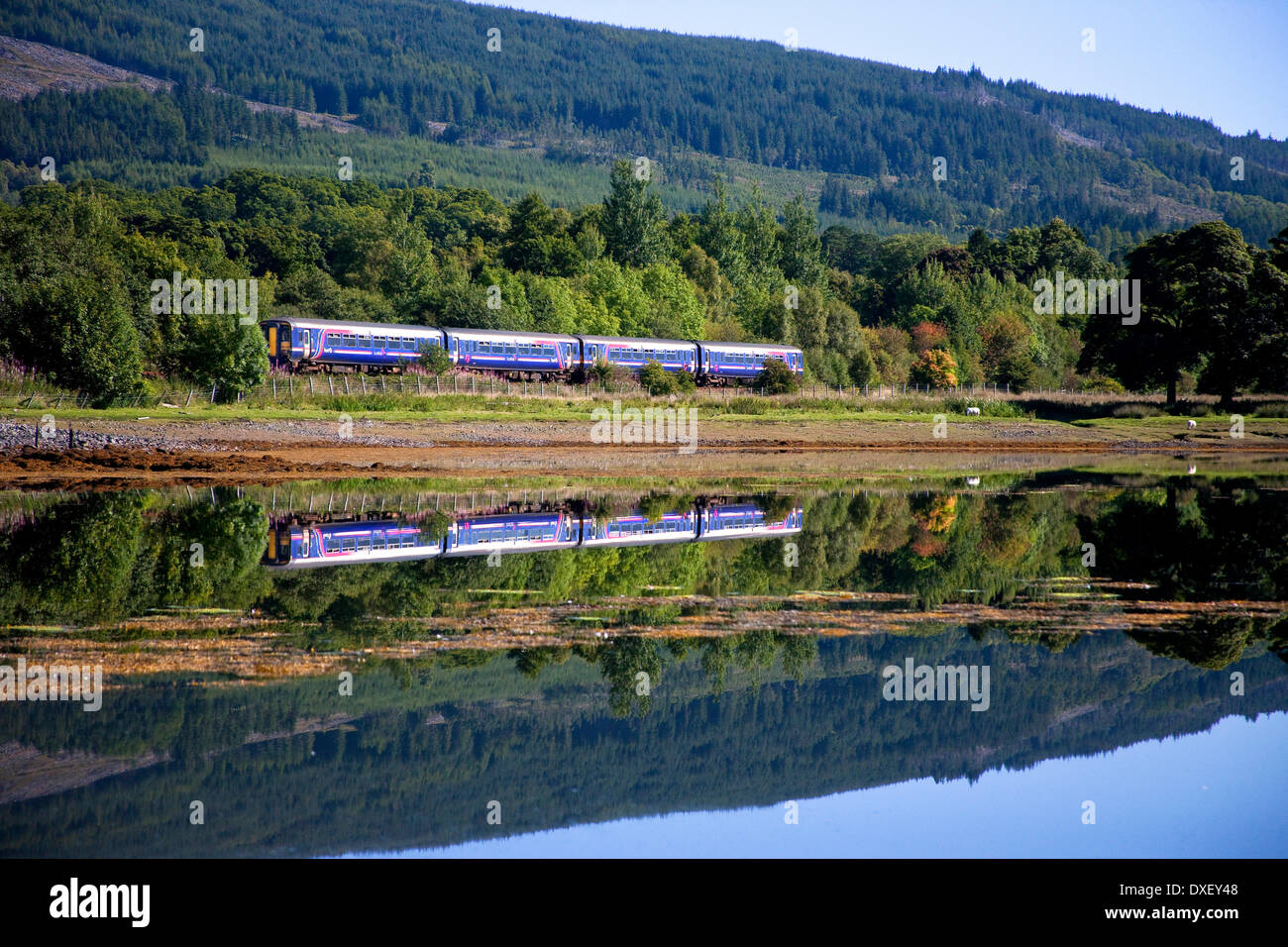 First Scotrail 156 Sprinter, Loch Eil, Mallaig - Fort William line ...