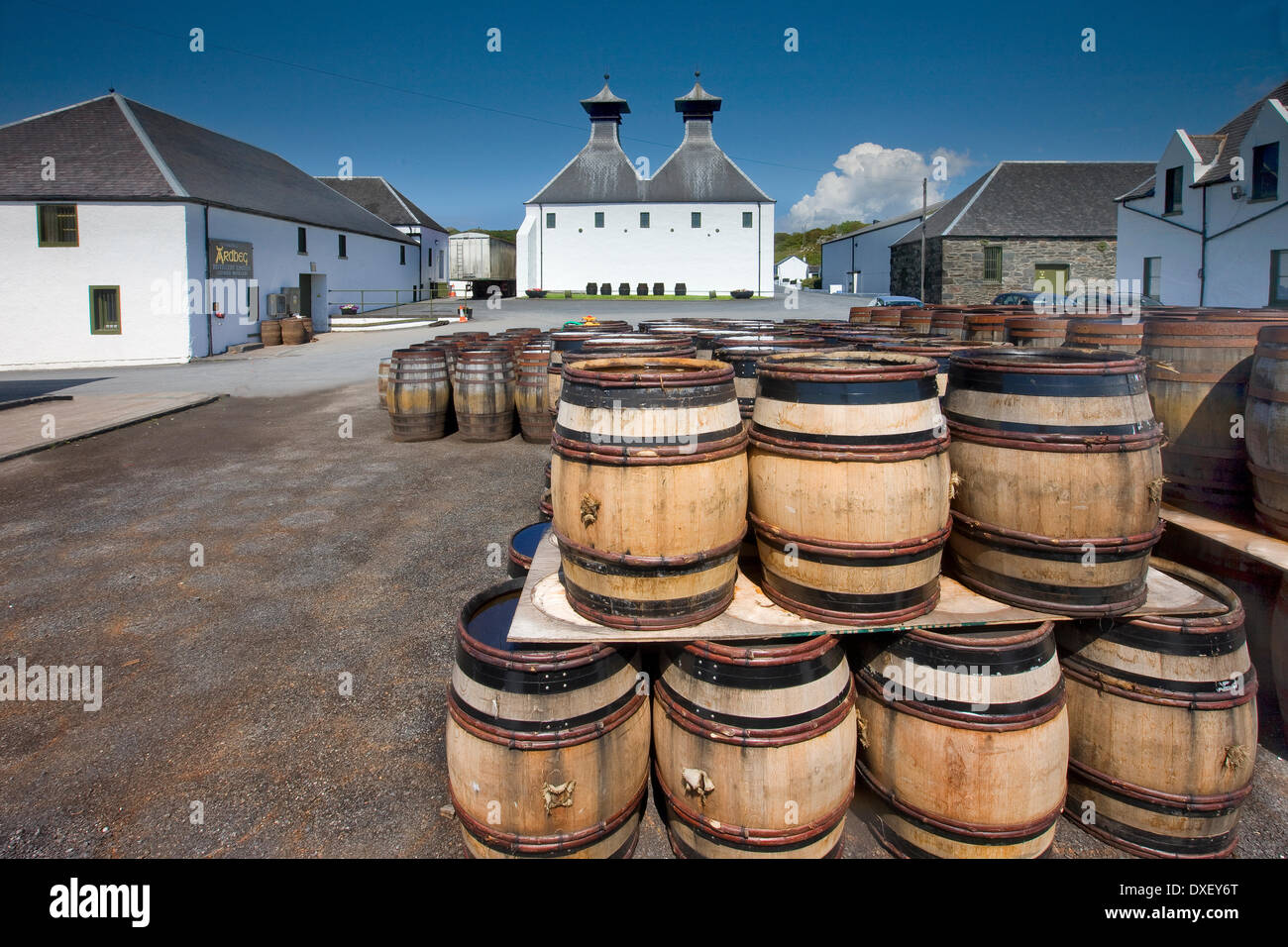 Ardbeg Distillery, Islay Stock Photo - Alamy