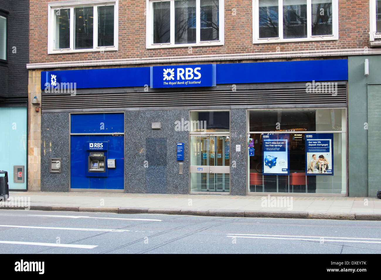 Branch of RBS Bank on Tottenham Court Road, London, UK Stock Photo - Alamy