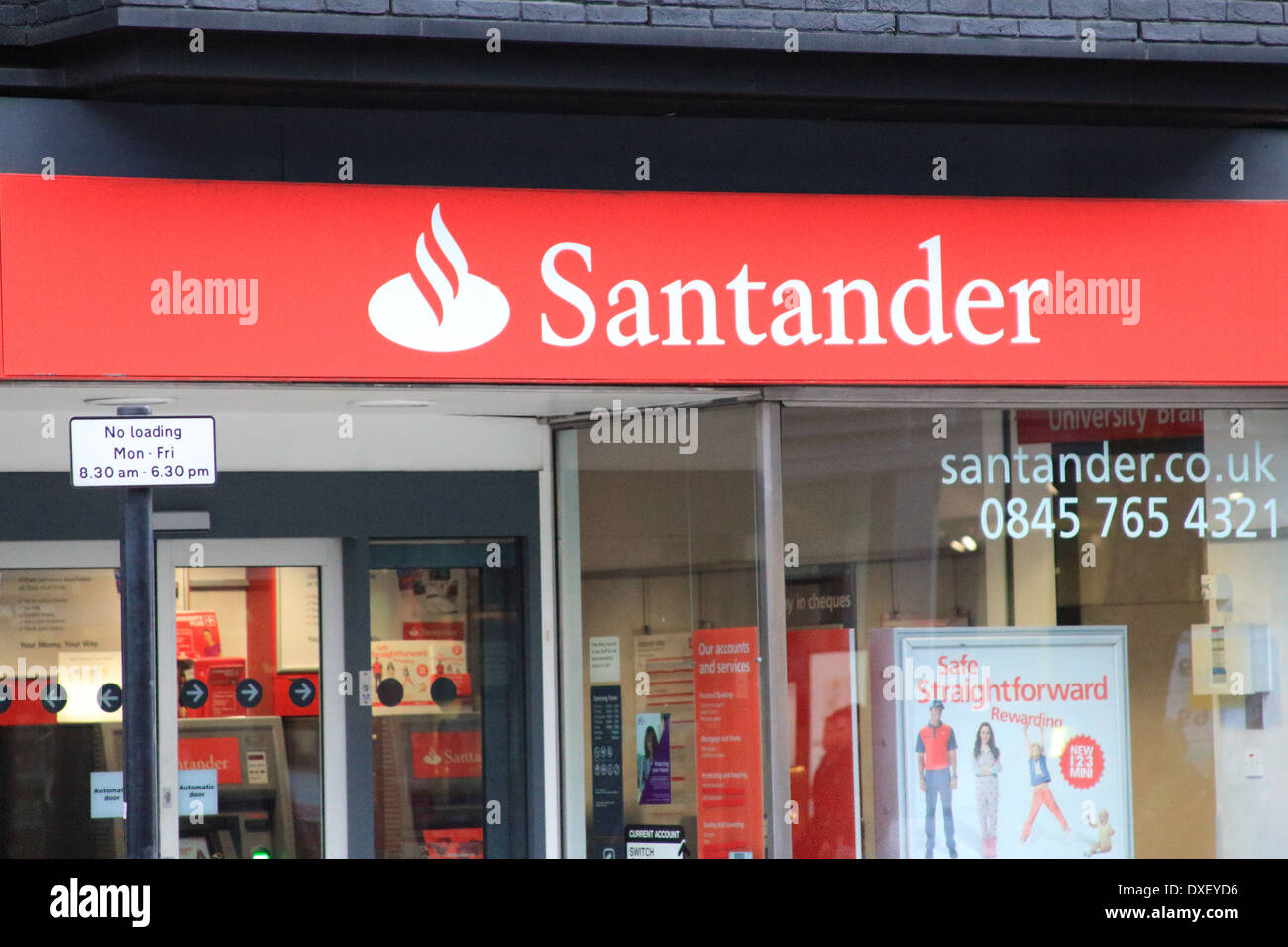 Banco santander sign logo hi-res stock photography and images - Alamy