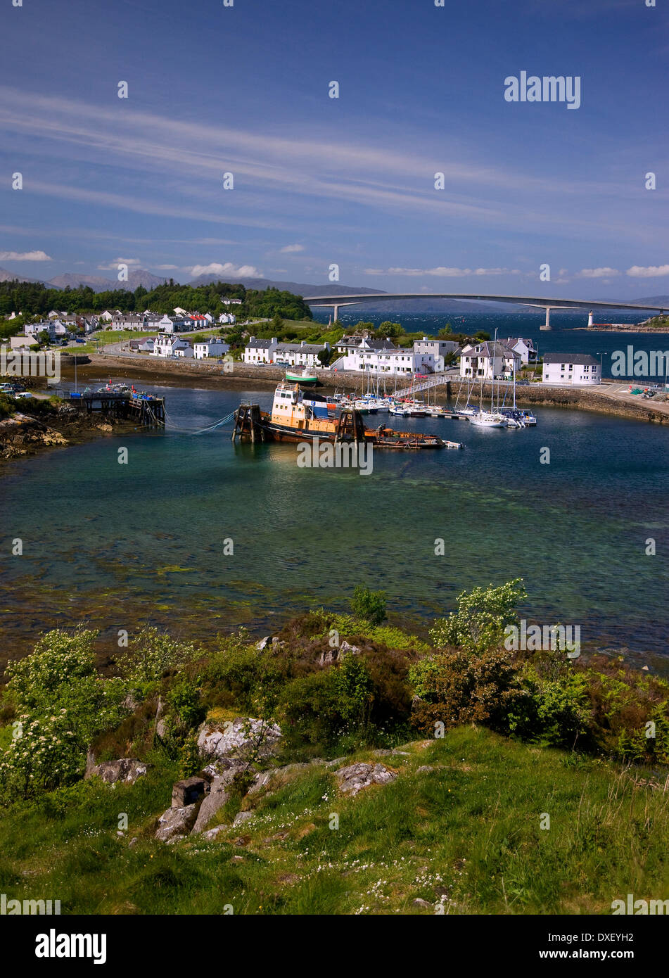 kyleakin harbour and the skye bridge isle of Skye Stock Photo - Alamy