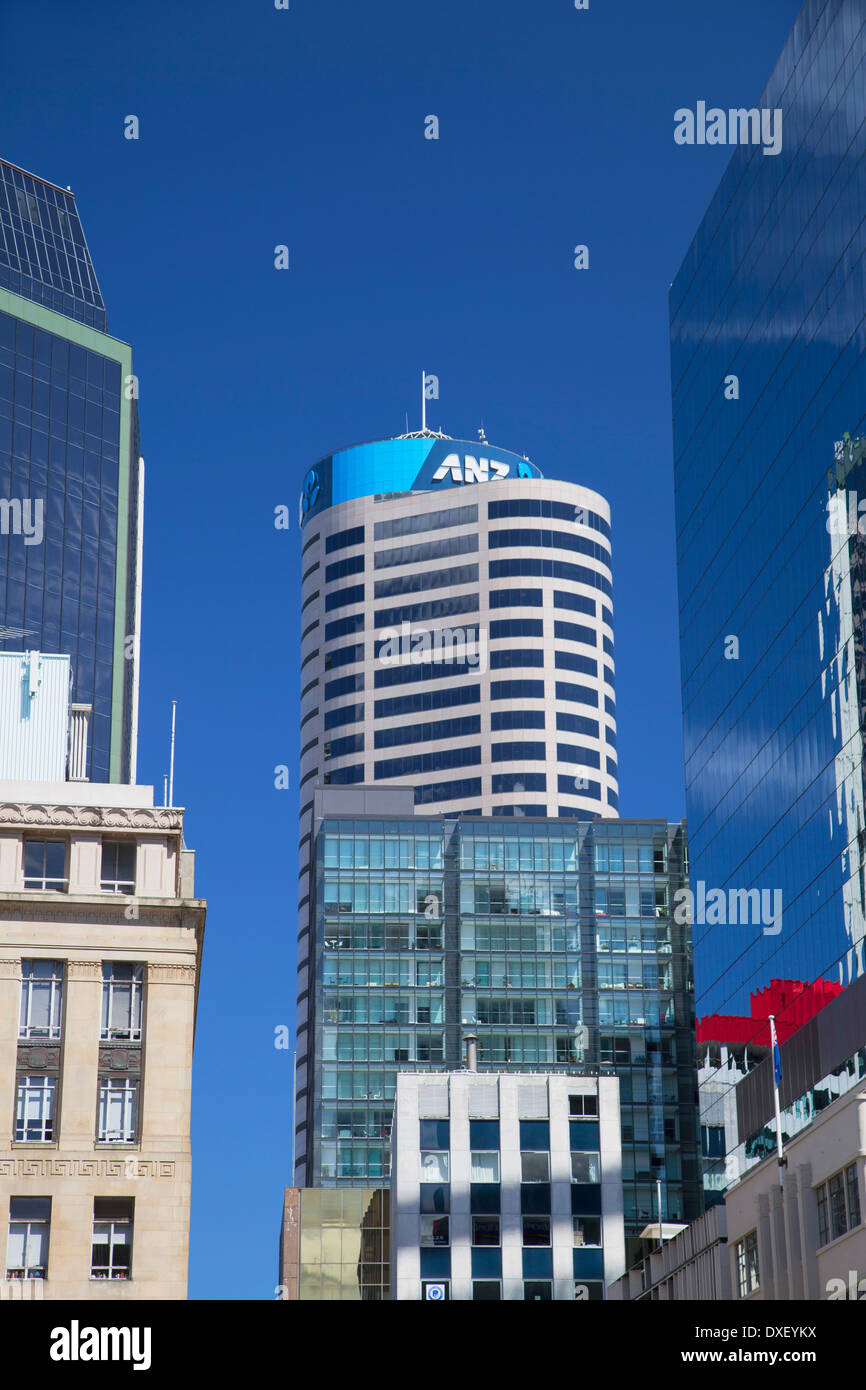 Skyscrapers in downtown Auckland, North Island, New Zealand Stock Photo ...