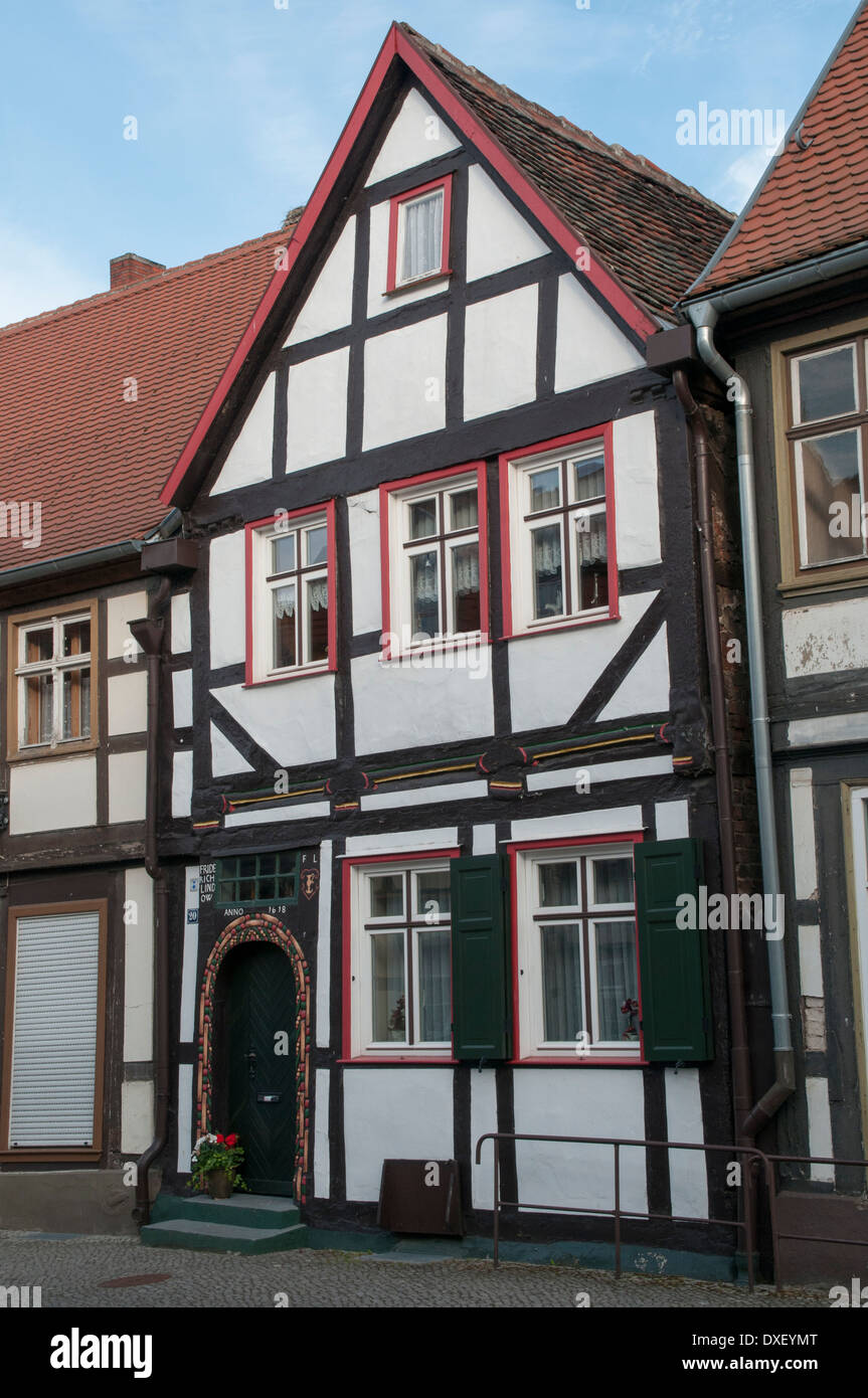 Tangermuende is a small town with old buildings in northeastern Germany ...