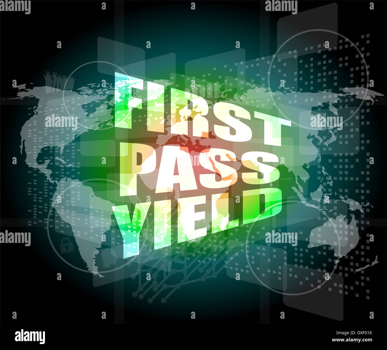 first pass yield on touch interface hi technology Stock Photo - Alamy