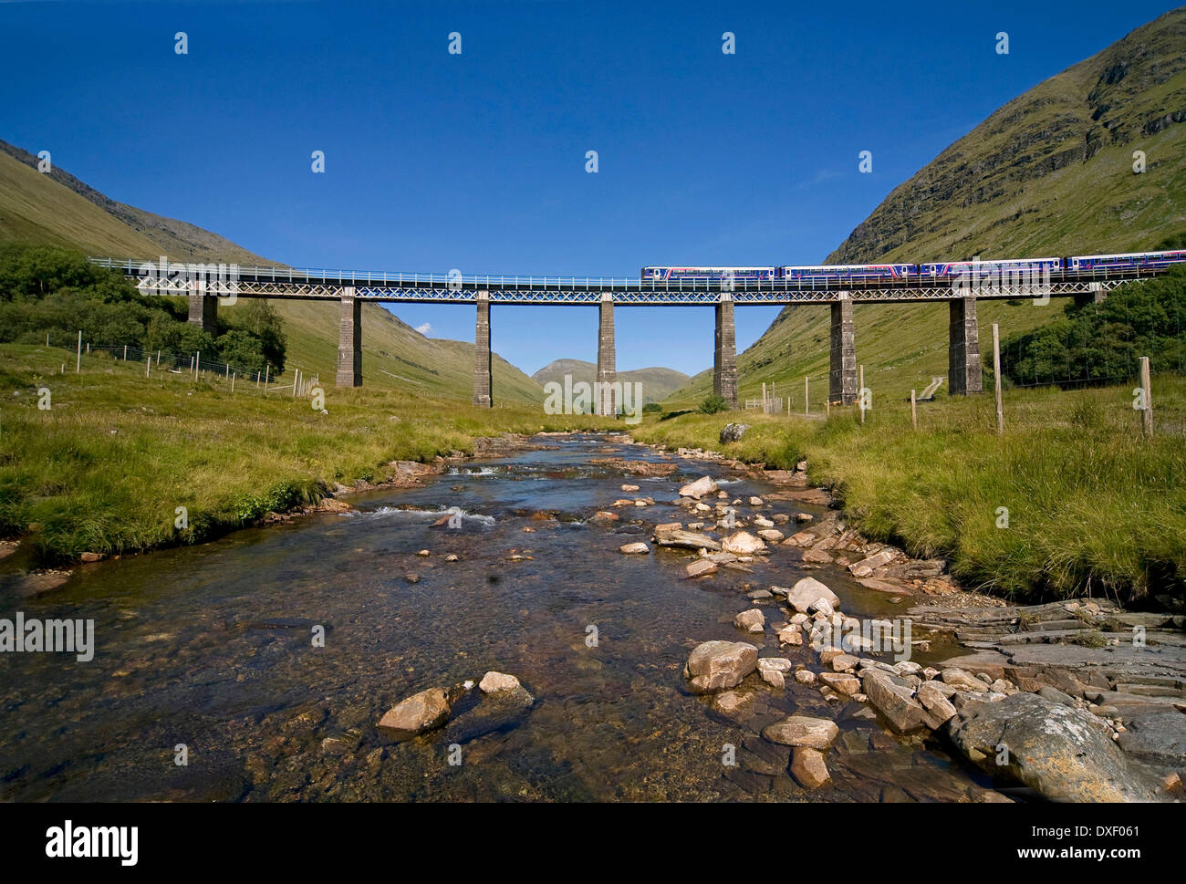 First Scotrail 156 Sprinter, Auch Viaduct, Nr Tyndrum Stock Photo - Alamy