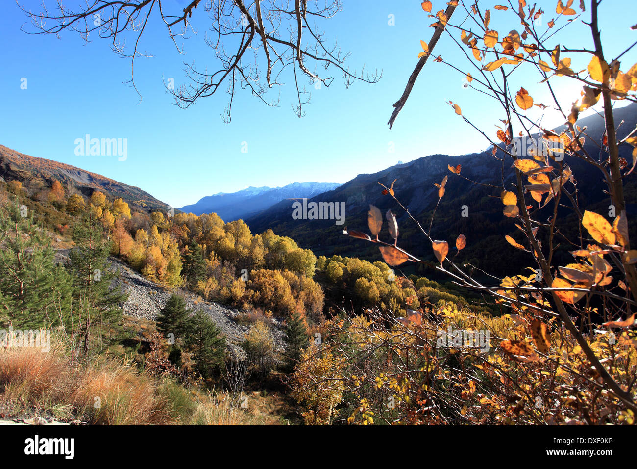 Landscape of the Mercantour national park in the back country of the ...