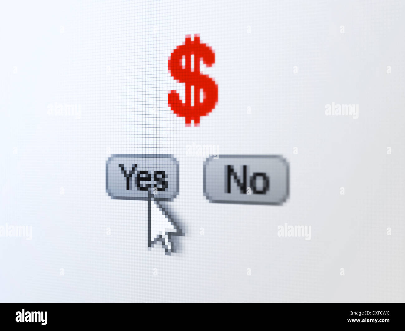 Currency concept: Dollar on digital computer screen Stock Photo - Alamy