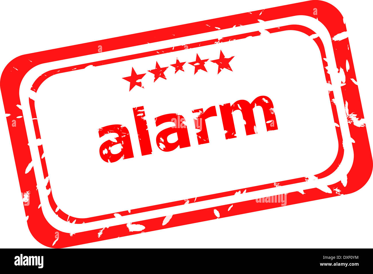Grunge rubber stamp with word alarm inside Stock Photo - Alamy