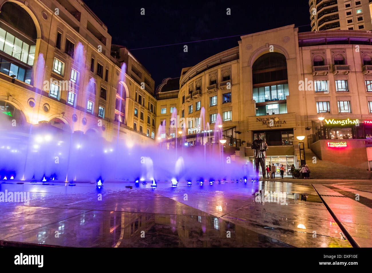 Nelson Mandela Square is in a shopping centre in Sandton, Johannesburg ...