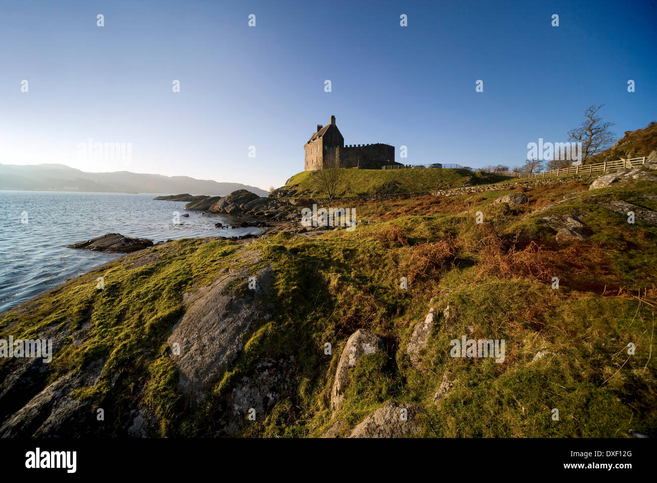 Duntrune castle on the shore of Loch Crinan, Argyll Stock Photo - Alamy