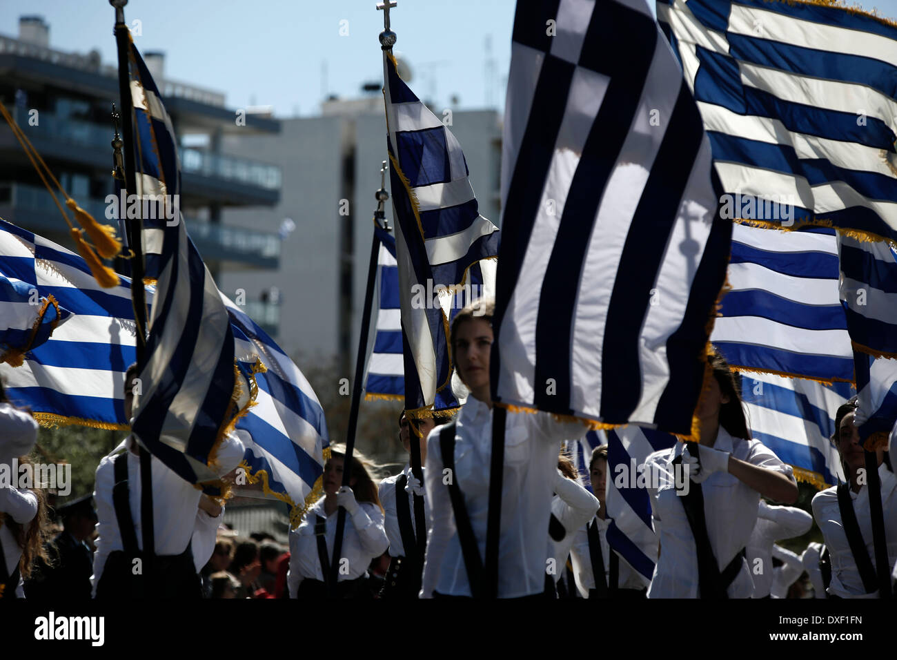 High school students march during hi-res stock photography and images ...