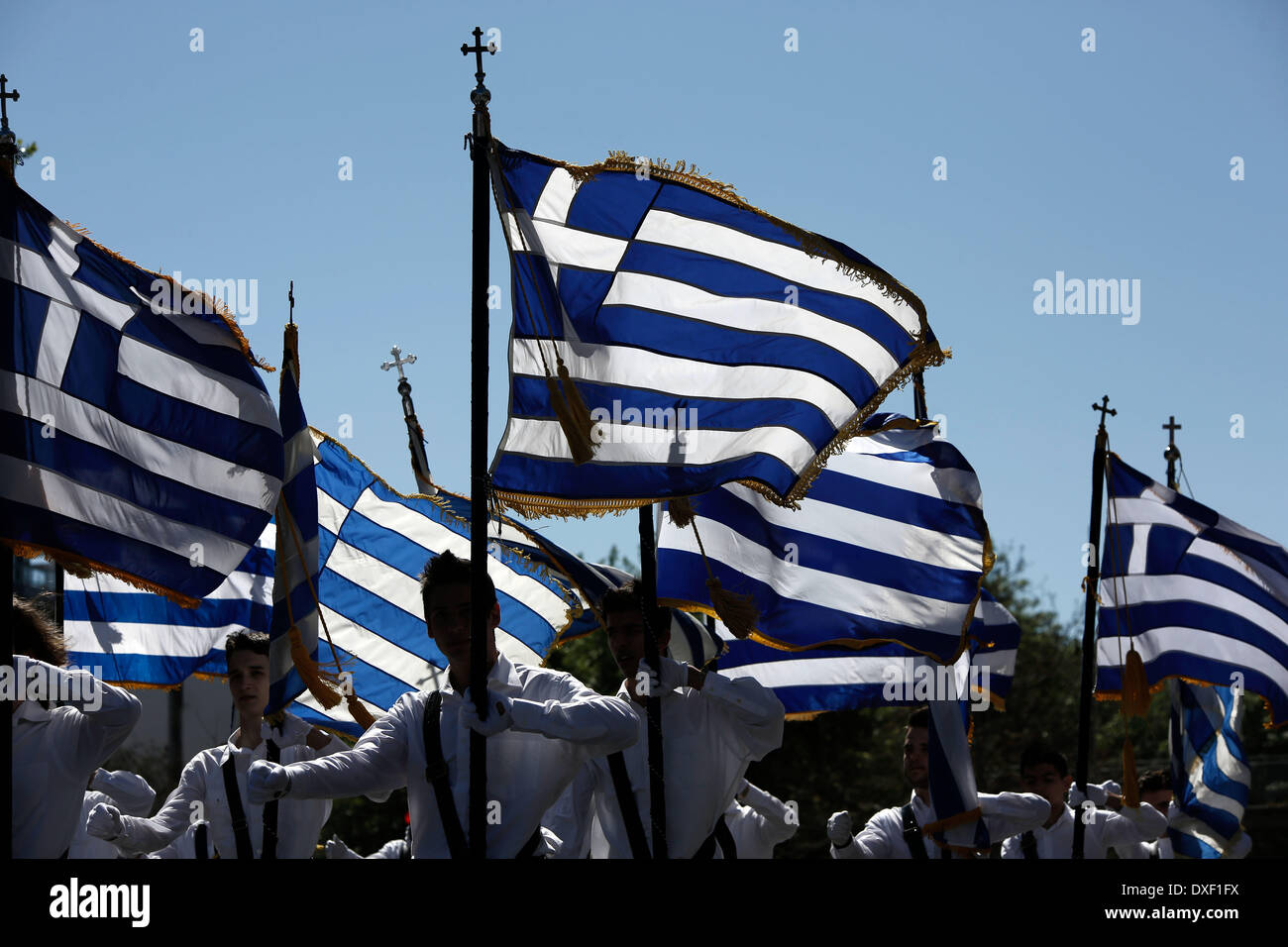 High school students march during hi-res stock photography and images ...