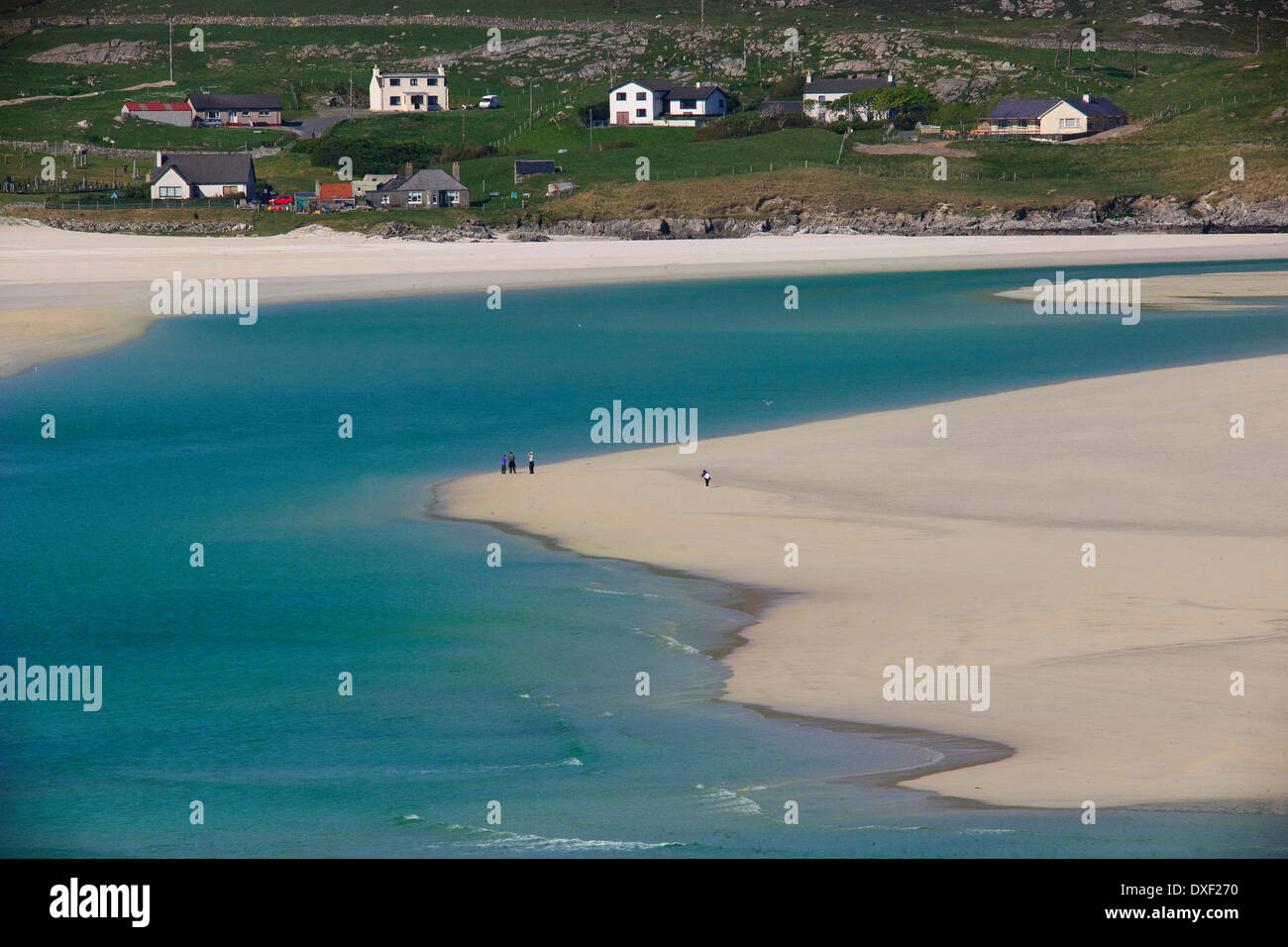 Magnificent beaches at Luskentyre on the west coast of South Harris ...