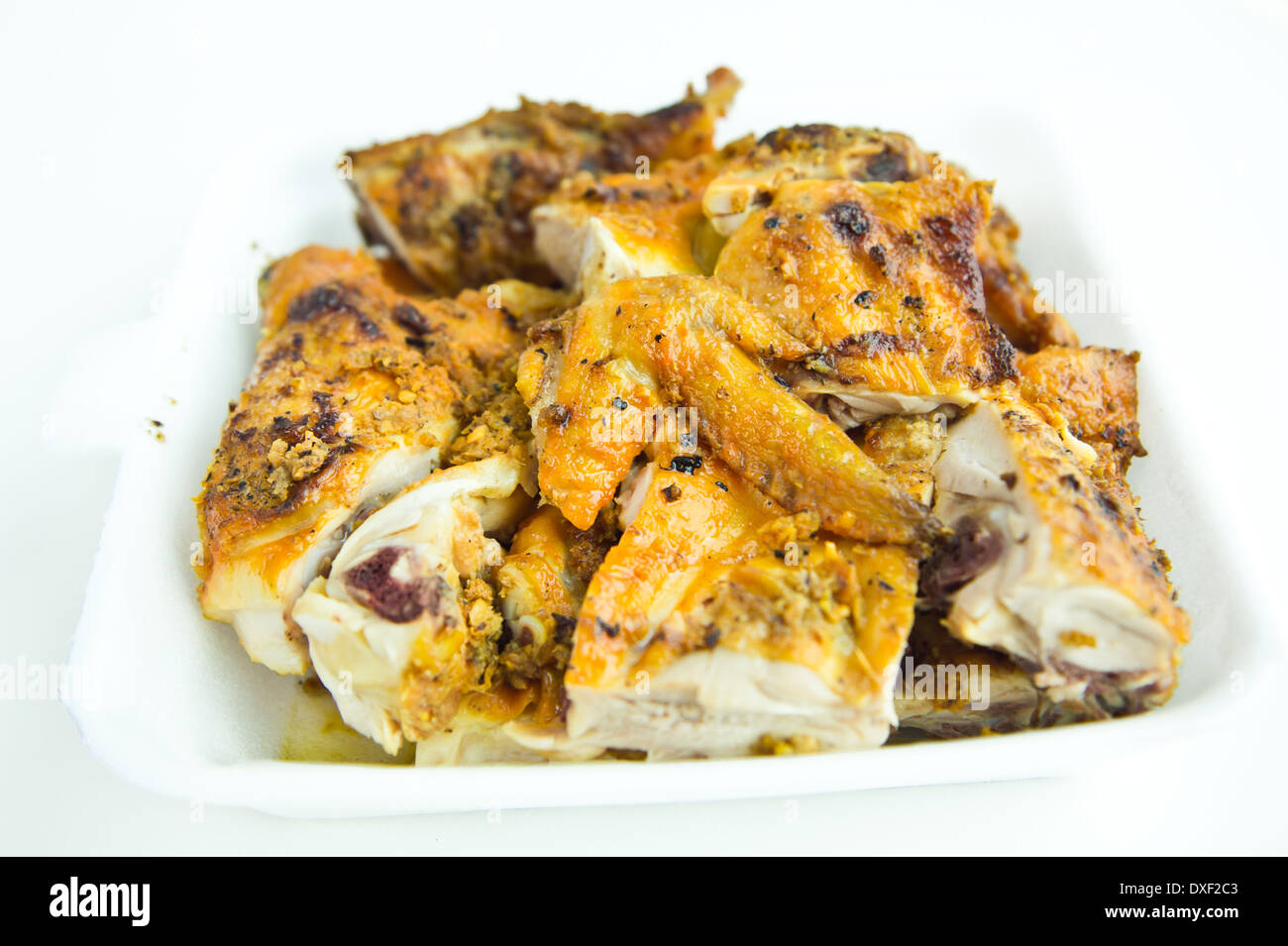 Grilled chicken in take away box Stock Photo - Alamy