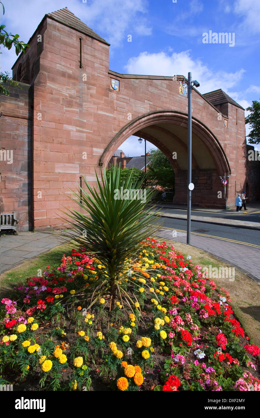 Newgate, part of the roman wall, City of Chester Stock Photo - Alamy