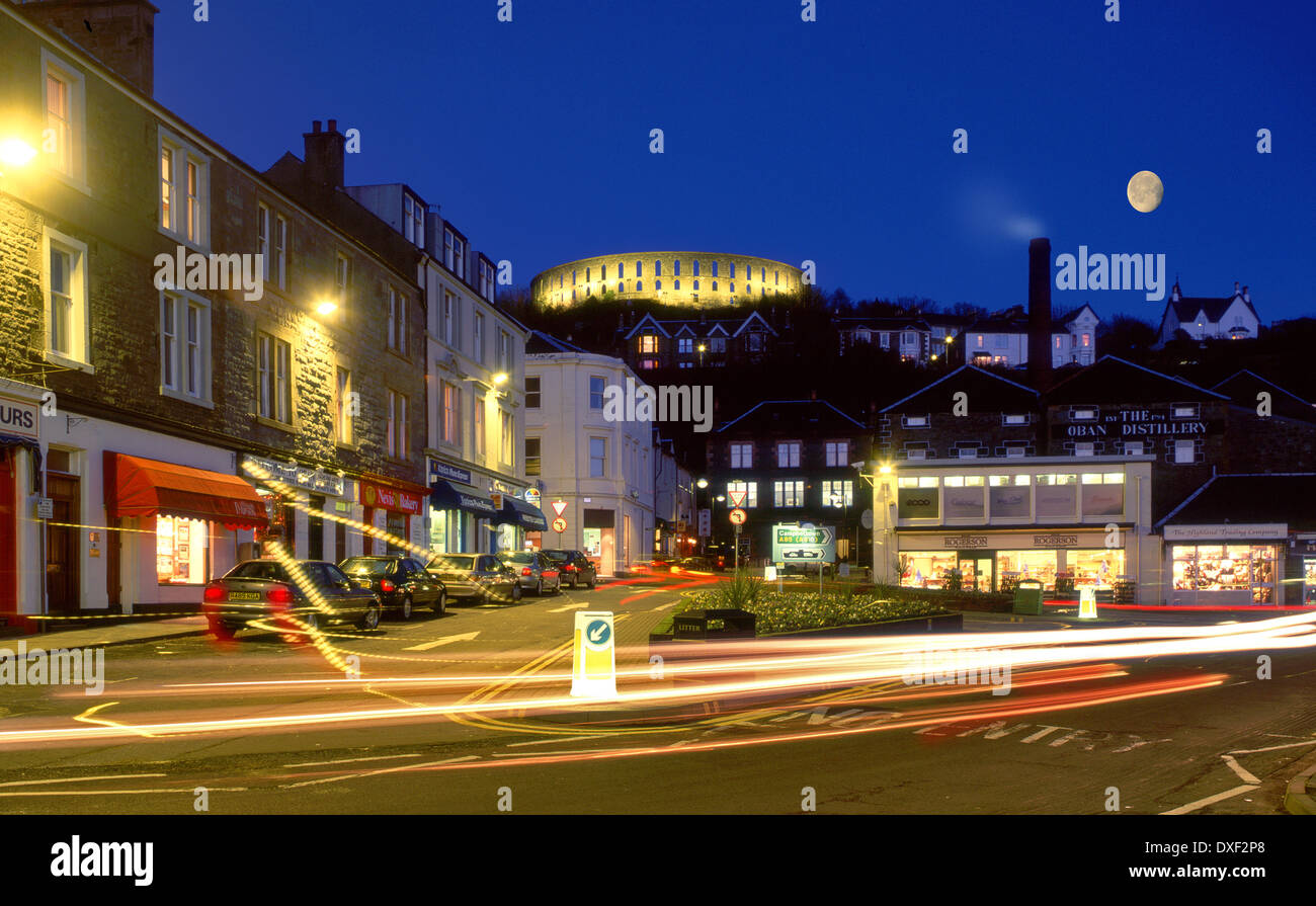 Oban at night as seen from the north pier,Oban,Argyll Stock Photo - Alamy