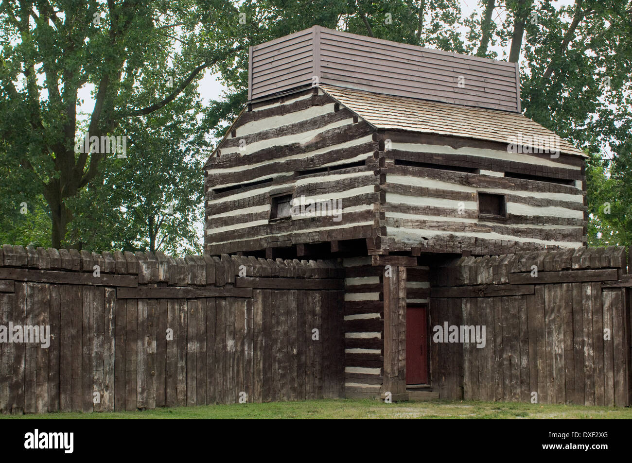 Interior of old Fort Wayne, built in 1815 on the Maumee River, Ft Wayne ...