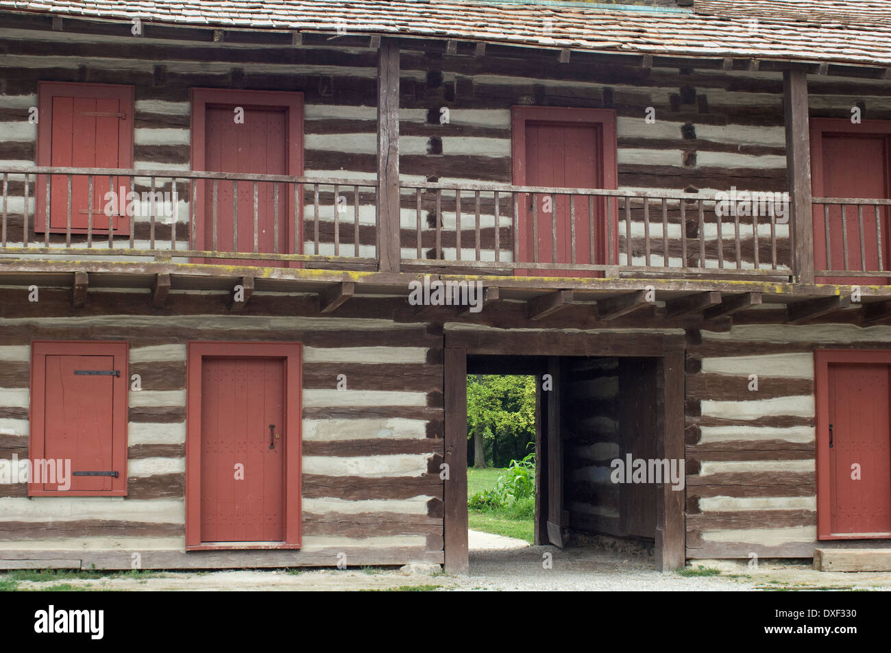 Interior of old Fort Wayne, built in 1815 on the Maumee River, Ft Wayne ...