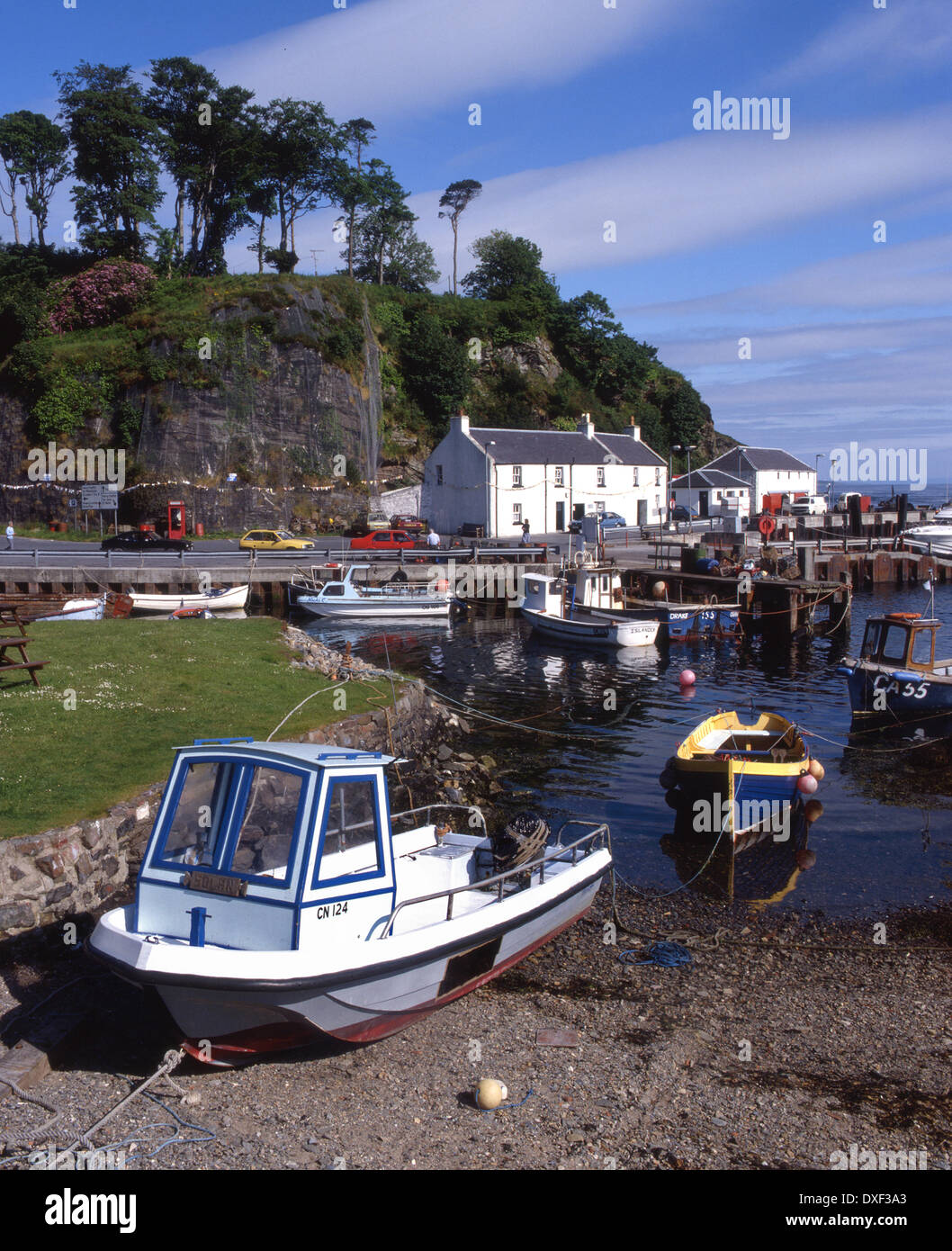 Port Askaig harbour, Sound of Islay, Islay Stock Photo - Alamy