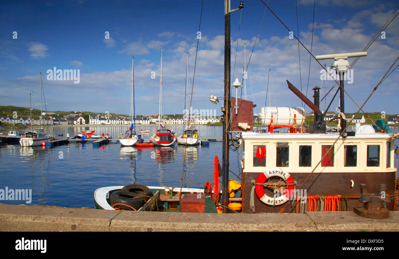 Fishing boat at port Ellen pier,port ellen,island of Islay,Argyll Stock ...