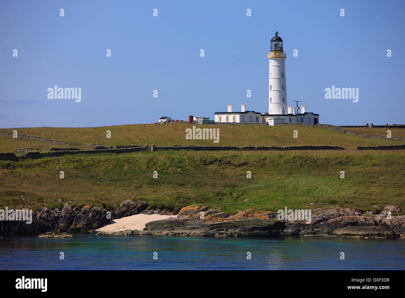 Rhinns of islay lighthouse on orsay island near portnahaven,island of ...