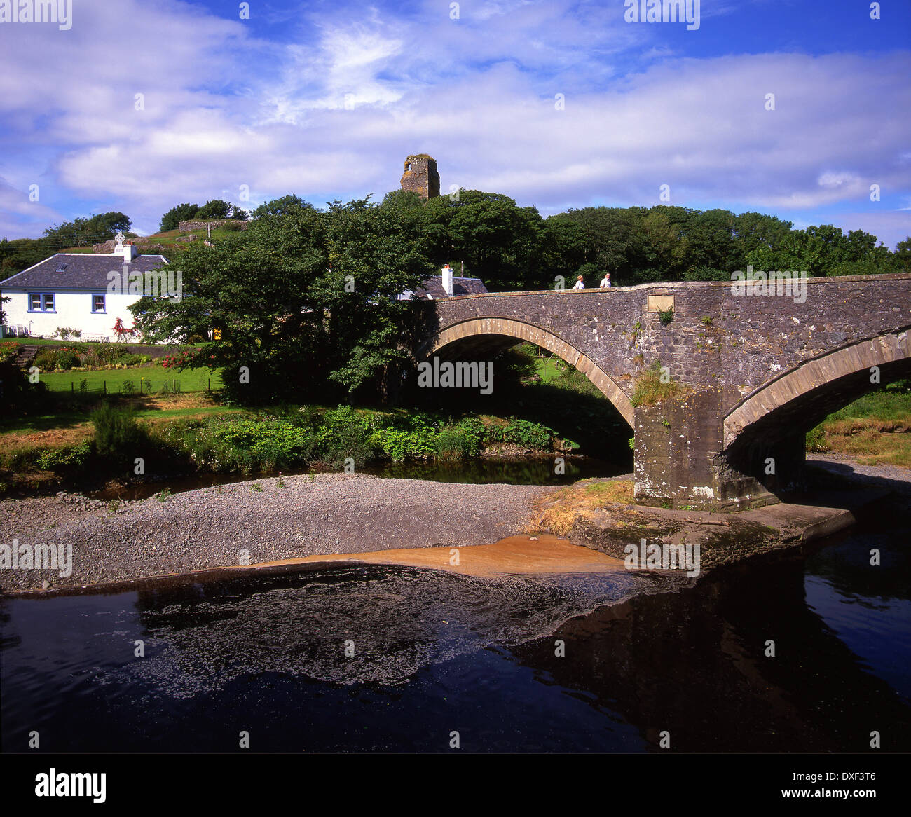 Stinchar castle from the river Stinchar, Ayrshire Stock Photo - Alamy