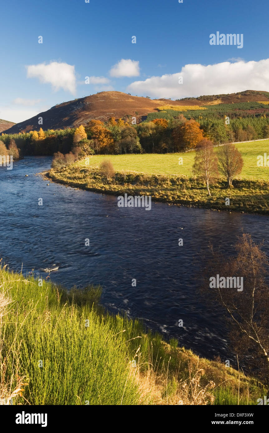 The River Dee between Ballater and Braemar, Deeside, Aberdeenshire ...