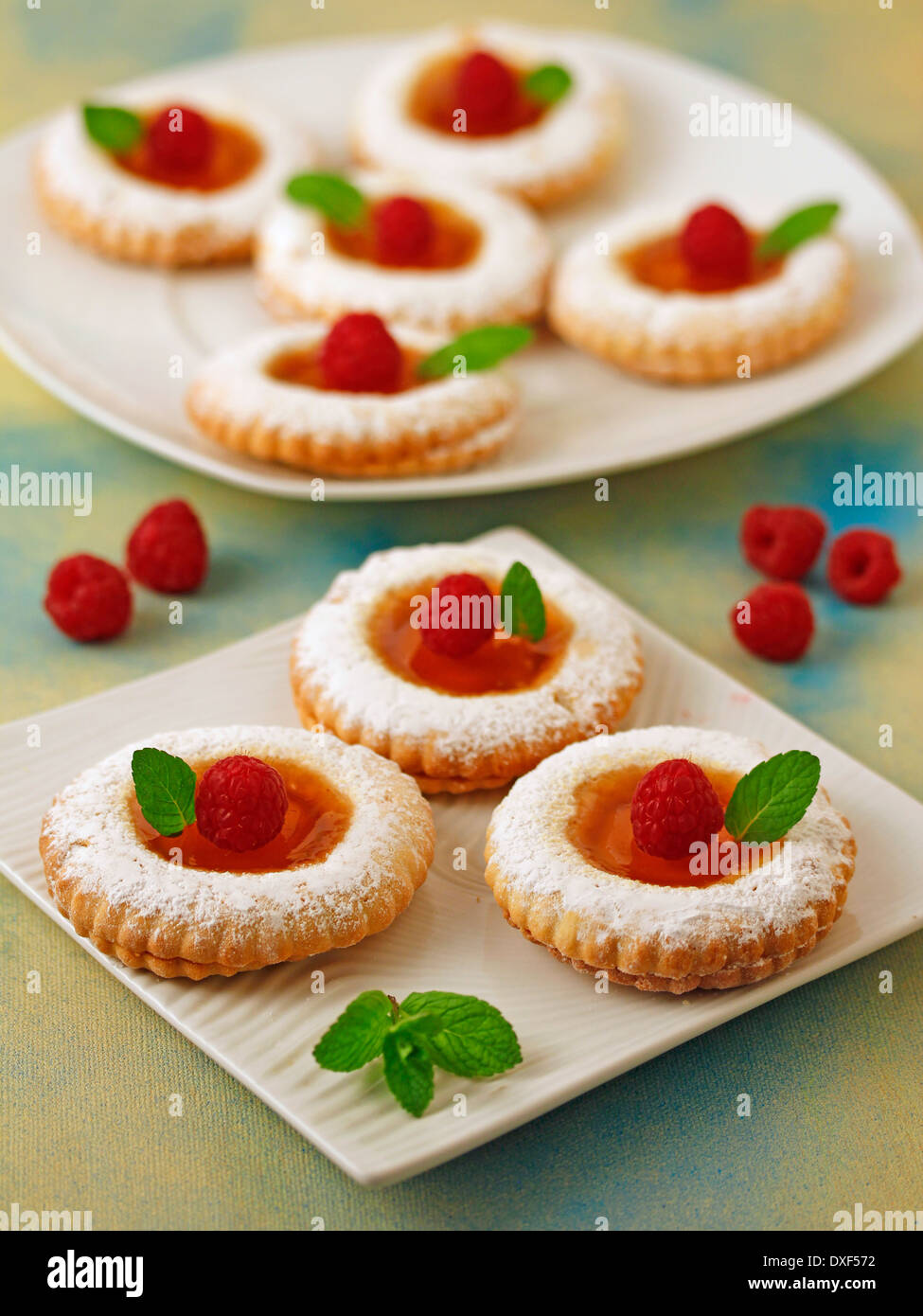 Cookies with fruit jelly hi-res stock photography and images - Alamy