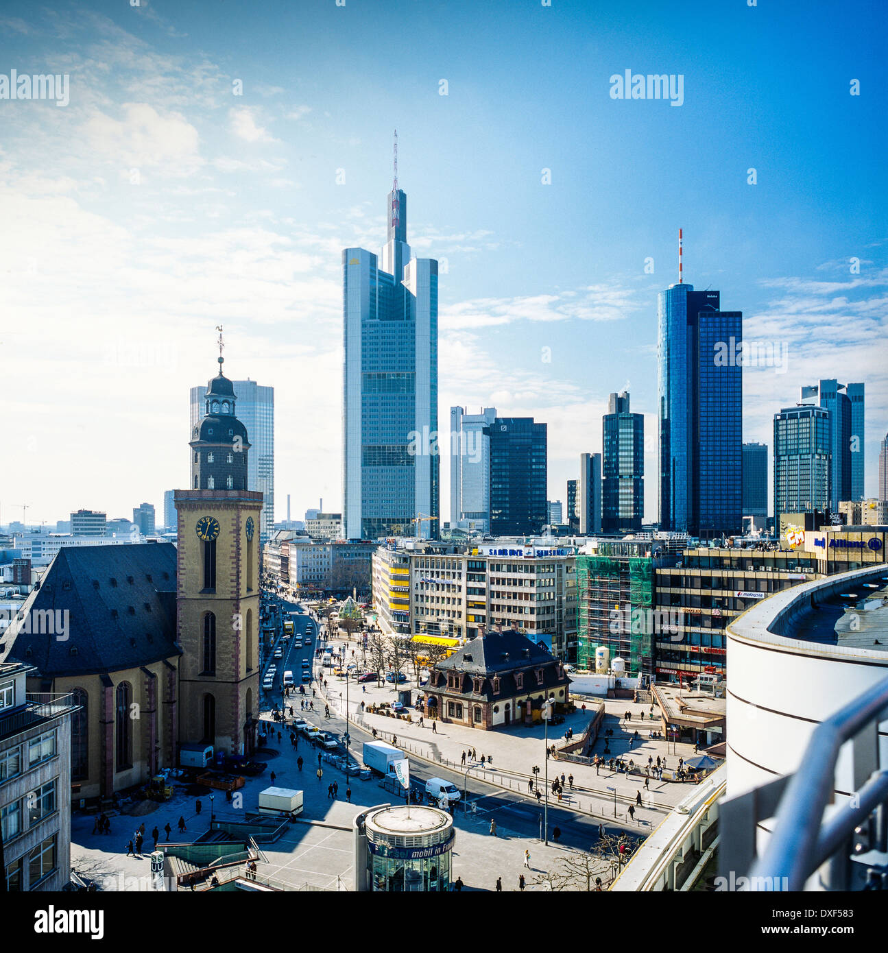 An der Hauptwache square and financial district buildings Frankfurt am ...